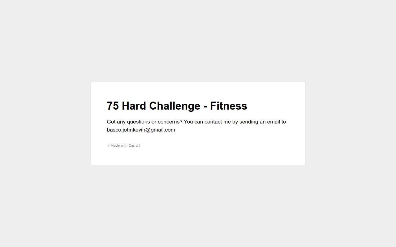 75 Hard Challenge